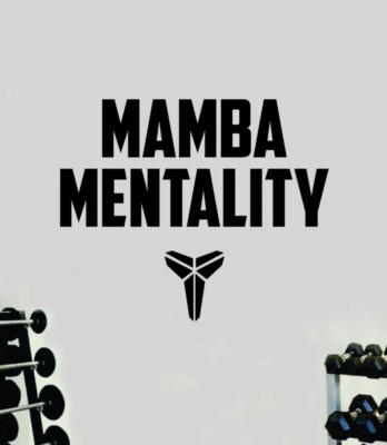 Mamba Mentality Wall Decal Home Decor Sticker Vinyl Quote Gym Weights ...