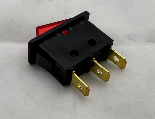 12 PCS AC 125V 15A 250V 10A Rocker Switch w/ Red Light 3 Pin LED SPST ...