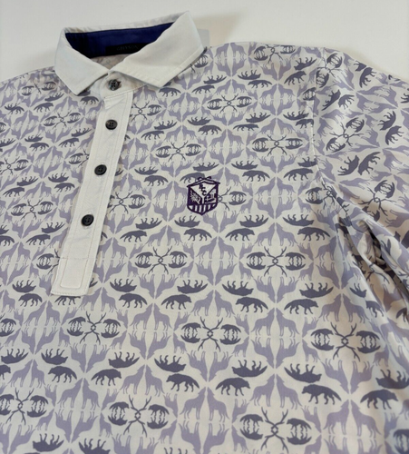 Greyson Golf Polo Wolf Labyrinth Short Sleeve Shirt Geometric Men's ...
