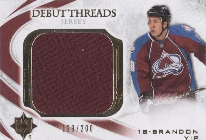 2010-11 Ultimate Collection - Debut Threads Brandon Yip #DT-BY Jersey ...