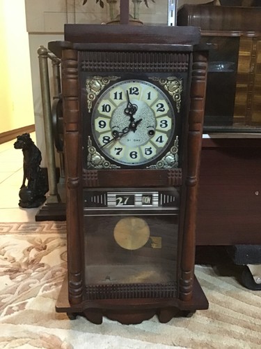 Banyan 31 Day Calendar Time and Chime Wooden Clock - China | eBay