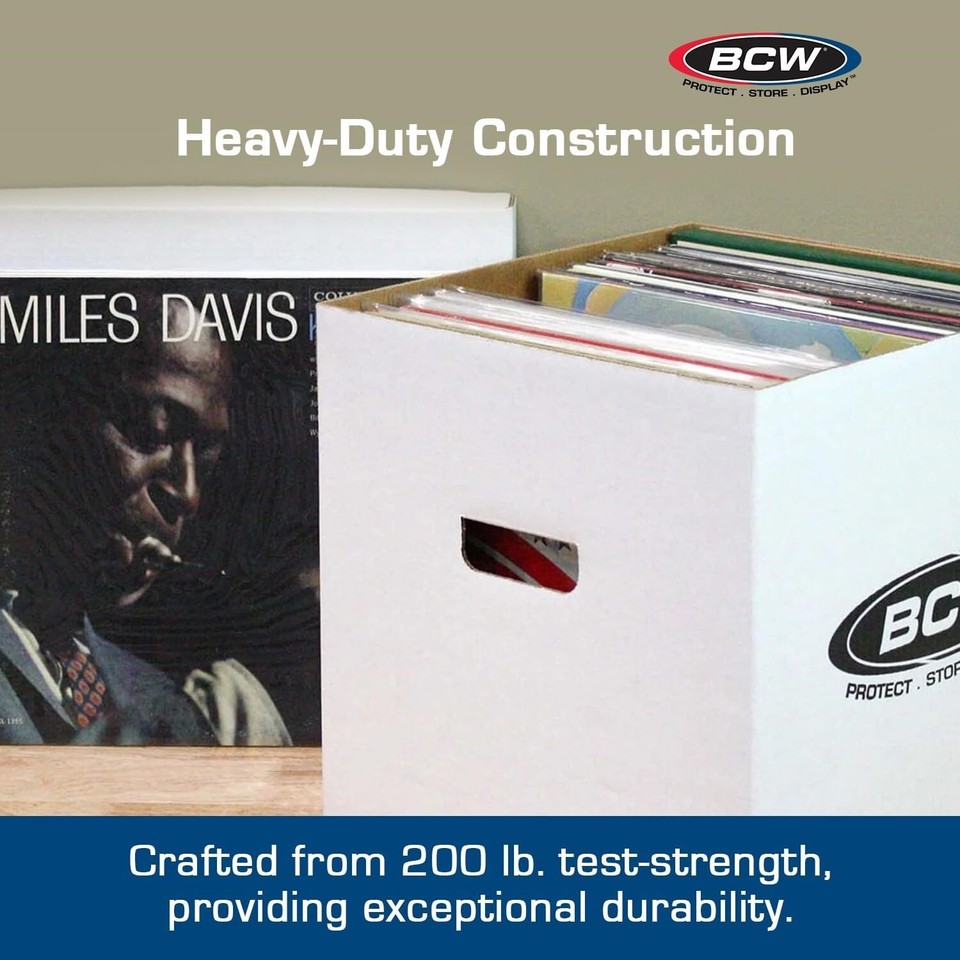 5 BCW Cardboard Record Storage Archive Box For 33 RPM 12" Vinyl LP ...