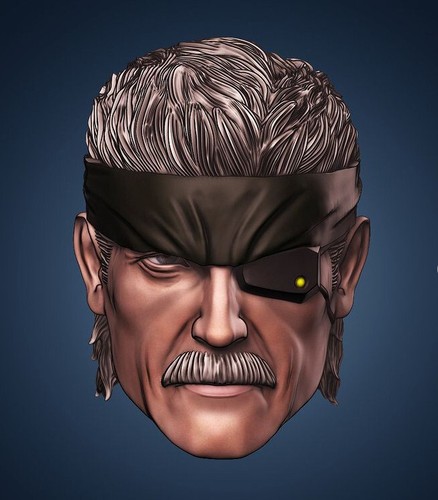 Old Snake Metal Gear Solid 4 1:12 scale custom unpainted Head 6" Action ...