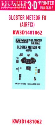 Kits World Decals 1/48 3D Decals GLOSTER METEOR F8 INSTRUMENT PANELS ...