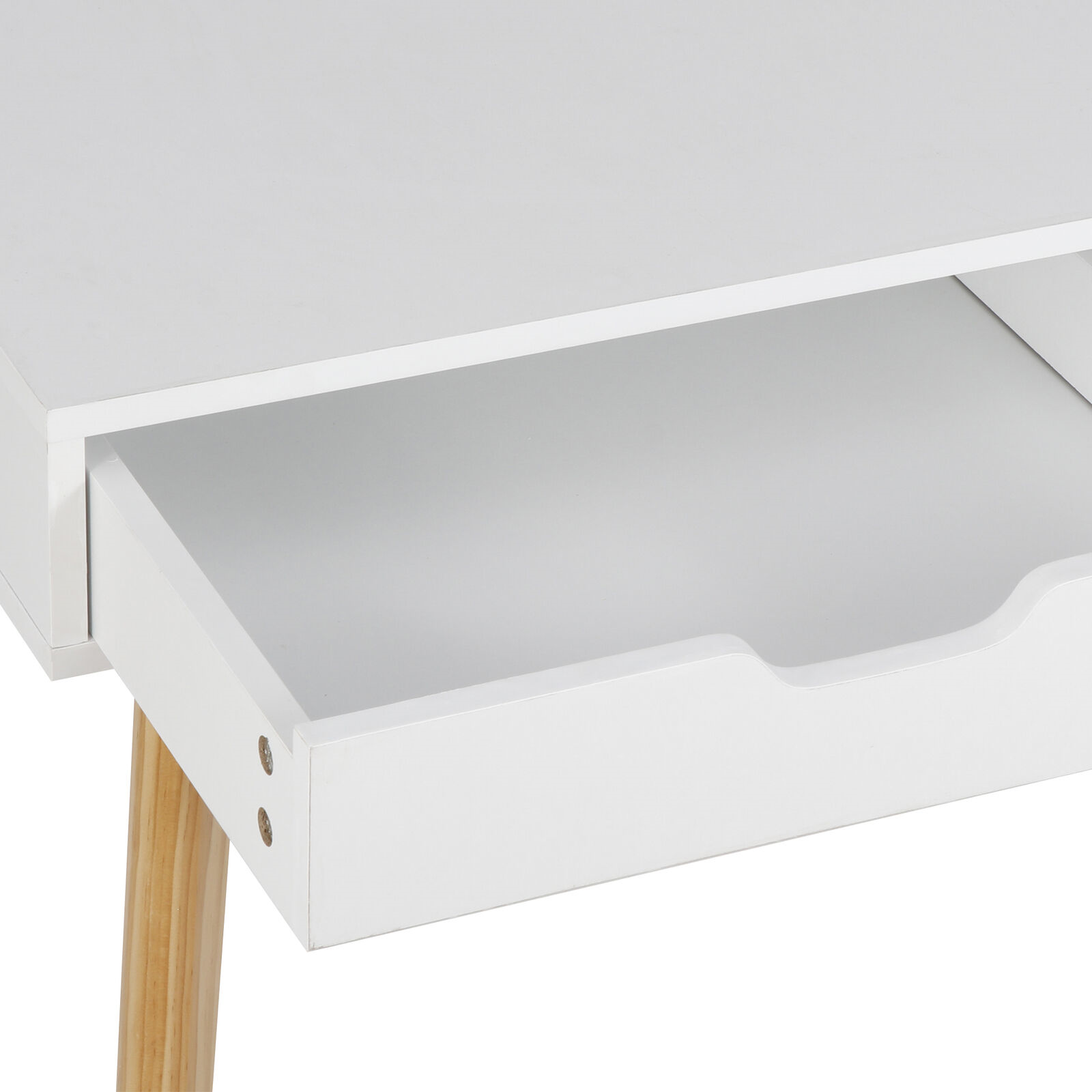 39.4'' White Computer Table Workstation Study Desk Laptop Table with ...