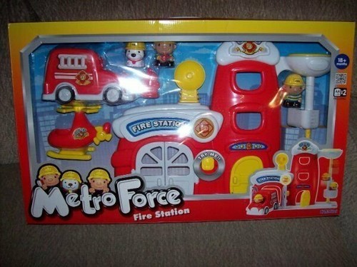Preschool Metro Force Fire Station Play Set ....New | eBay