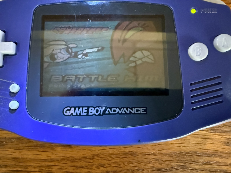 Nintendo Game Boy Advance GBA Indigo Purple Console System Bundle Games ...