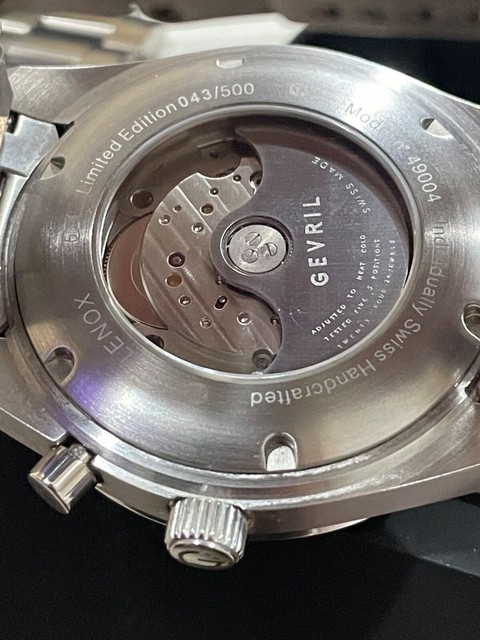 Gevril Men 49005 Lenox Swiss Automatic Multi-Function Exhibition Case ...