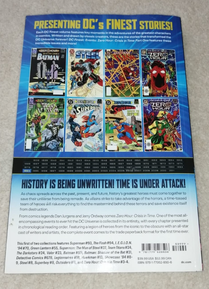 DC FINEST: ZERO HOUR Part 1: Crisis in Time by Dan Jurgens Jerry Ordway ...