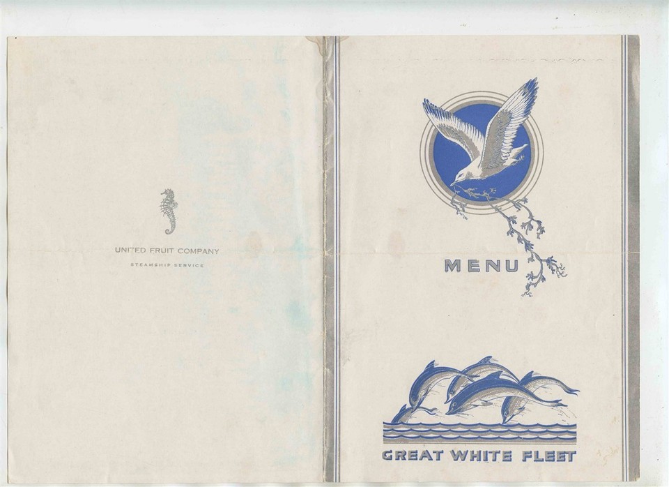 3 Great White Fleet Menus SS Veragua June 19, 1948 | eBay