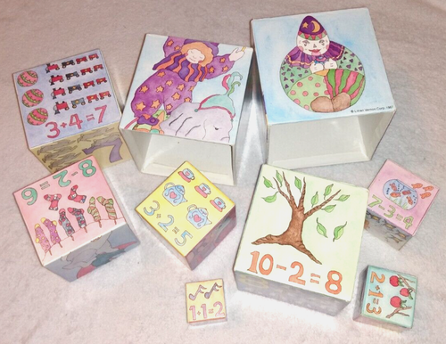 VTG 1987 Lillian Vernon Corp Stacking 10 Blocks Art Baby 123/ABC ...