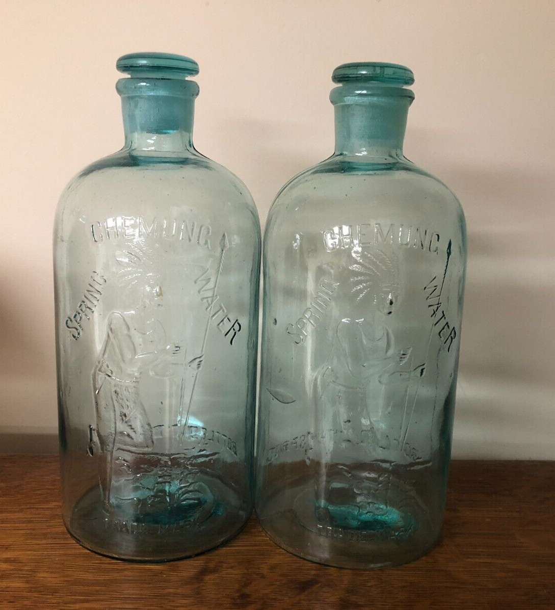 2--chemung spring water bottles with stoppers | eBay