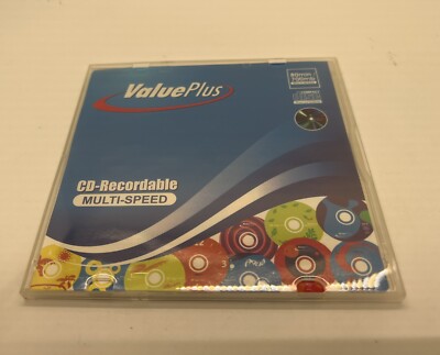 10 PCS NEW Sealed ValuePlus CD-R Discs, 80MIN / 700MB With Slim Clear ...
