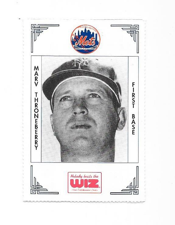 1991 The Wiz/AT&T New York Mets - Marv Throneberry #407 for sale online ...