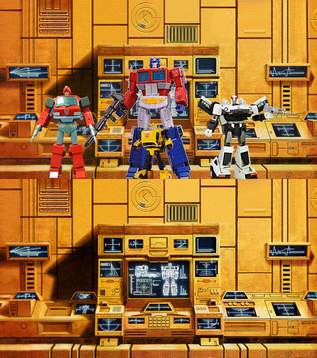 Transformers G1 85 Masterpiece Teletraan 1 Ark Autobot Dinobot Diorama ...