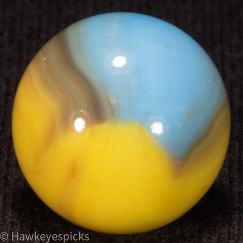 Akro Agate/Master Made Patch Vintage Marble 5/8" Mint Hawkeyespicks sg ...