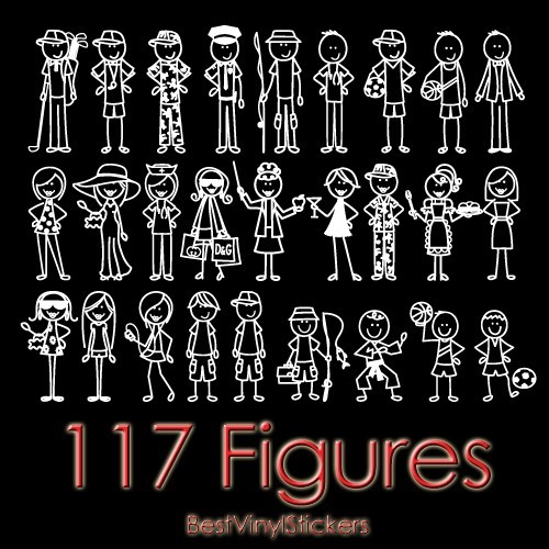 FAMILY CUSTOM STICKER CAR WINDOW MOM DAD TEENS KIDS BABY VINYL DECAL ...