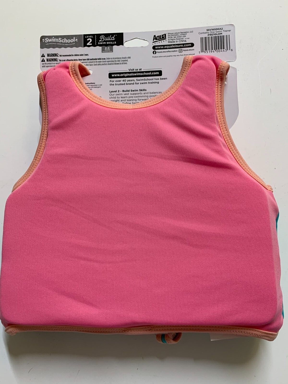 NEW SWIM SCHOOL SWIM TRAINER PINK LEVEL 2 2-4 YEARS MAXIMUM 23 LBS | eBay