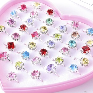 36Pcs/Set Adjustable Kids Finger Rings For Girl Pretend Toy Kids Ring ...