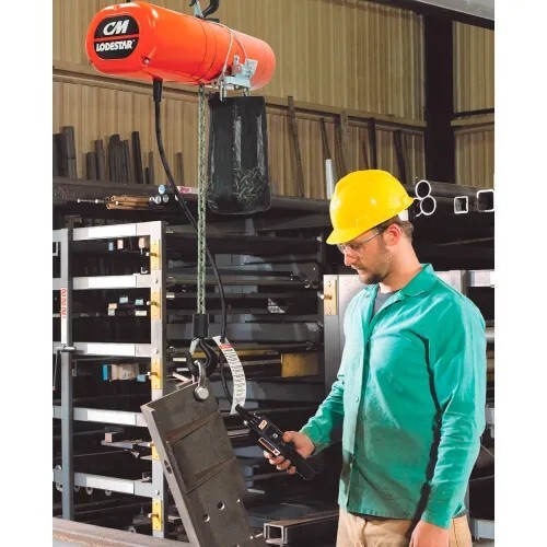 NEW! 1 Ton, Electric Chain Hoist W/ Chain Container, 20' Lift, 16 FPM ...