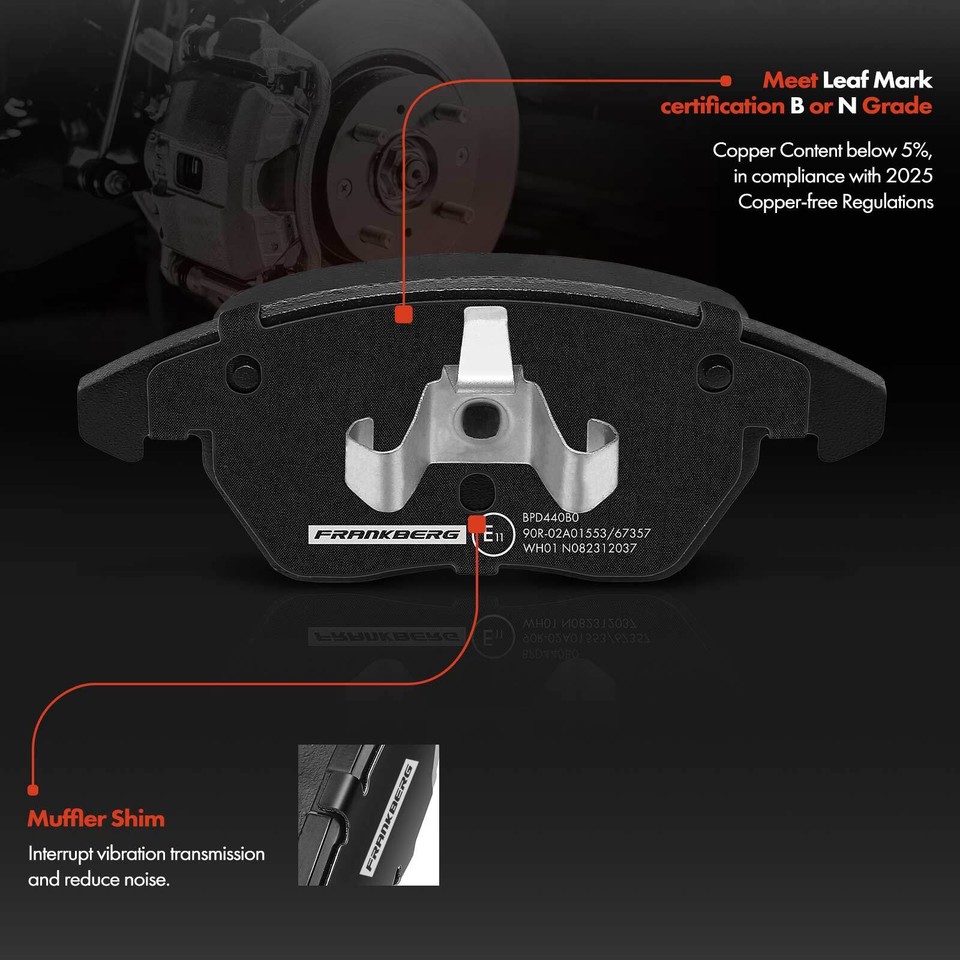 Brake Pads Set Front Axle for Peugeot 208 3008 308 I 308 SW I RCZ ...