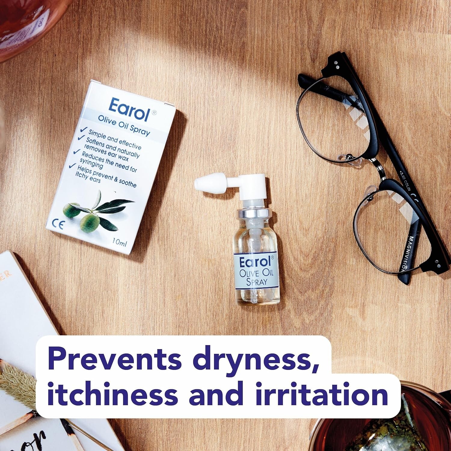 Earol Olive Oil Spray 10ml - Softens & Removes Ear Wax - Soothe Itchy ...