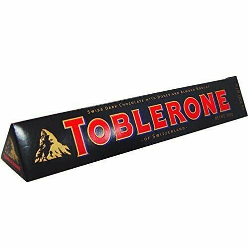 TOBLERONE DARK CHOCOLATE 360g LARGE BAR HONEY ALMOND NOUGAT SWISS ...