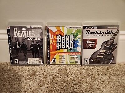 The Beatles: Rock Band, Band Hero, Rocksmith 2014 Bundle (PlayStation 3 ...