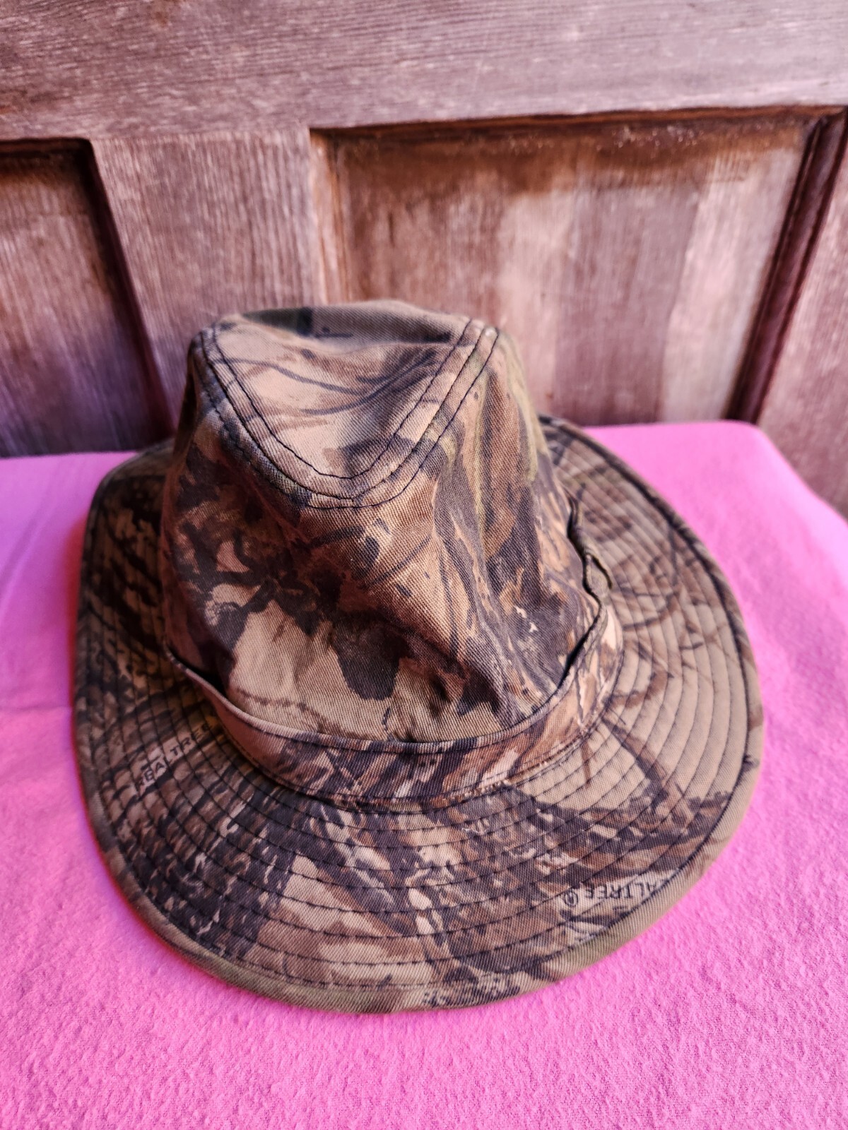 YoungAn YA Camouflage Safari Fedora Hat Size L 7 1/4- 7 3/8 Real Tree ...