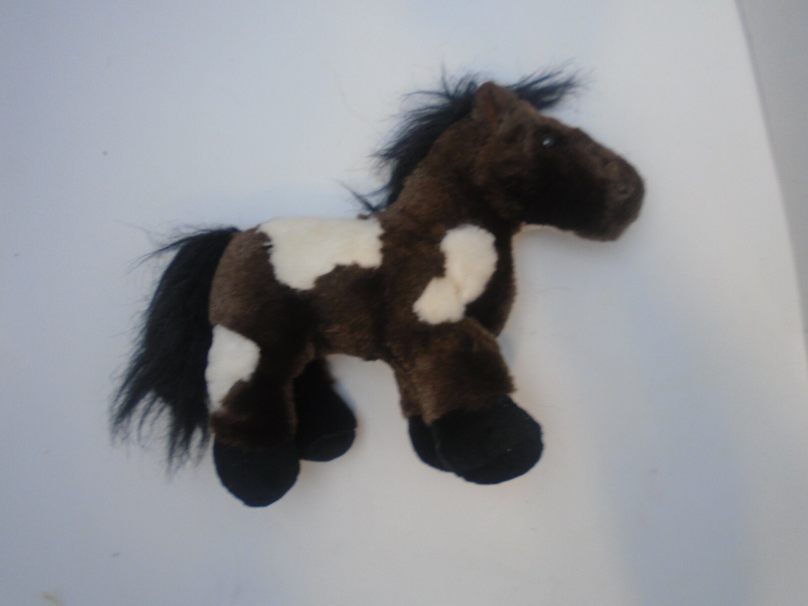 Ganz Webkinz Plush Brown & White Pinto Pony Horse HM147 Stuffed Bean ...