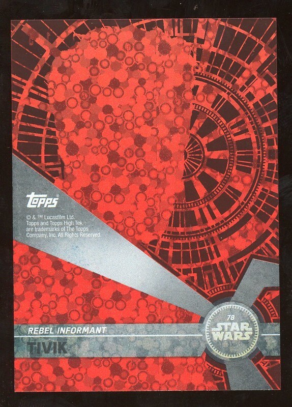 TIVIK 2017 Topps Star Wars High Tek RED ORBIT PARALLEL Diffractor SP 1/ ...