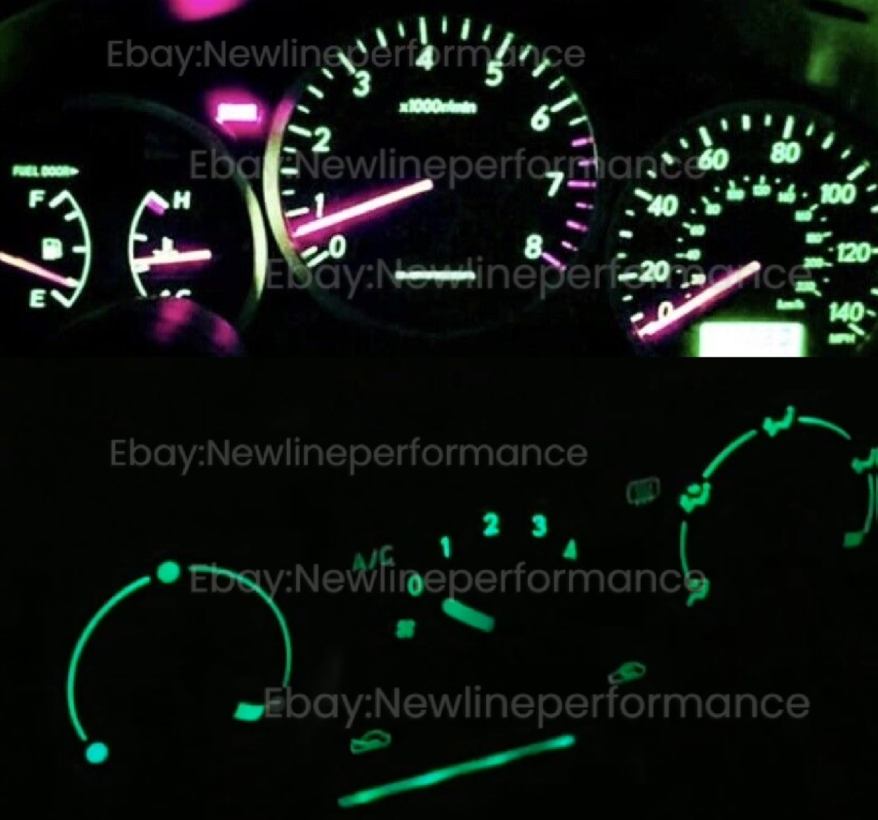 Green Cluster & Climate Control LED Bulbs for Subaru Impreza WRX RS TS ...