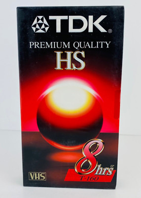 TDK Blank VHS HS T-160 VCR Video Tape Cassette Premium Quality 8 hrs ...