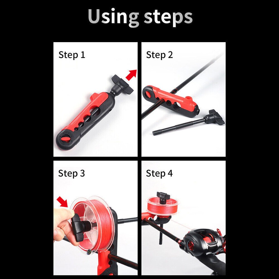 Line Spooler Fishing Station System Winder Machine Spinning Reel Spool ...