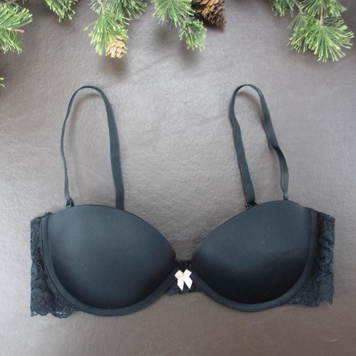 Xhilaration Bra 36B Black Lace Padded Underwire Adjustable Clasp Back ...