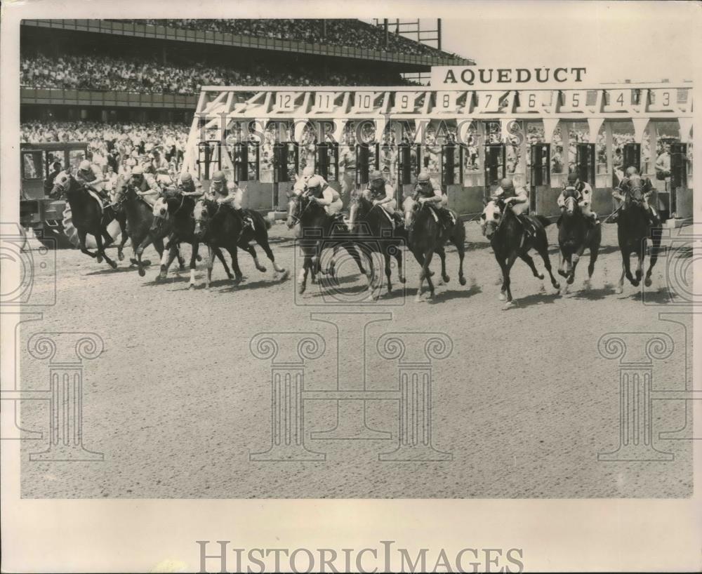 1968 Press Photo Start of Second Race at "Big A" Aqueduct Race Track ...