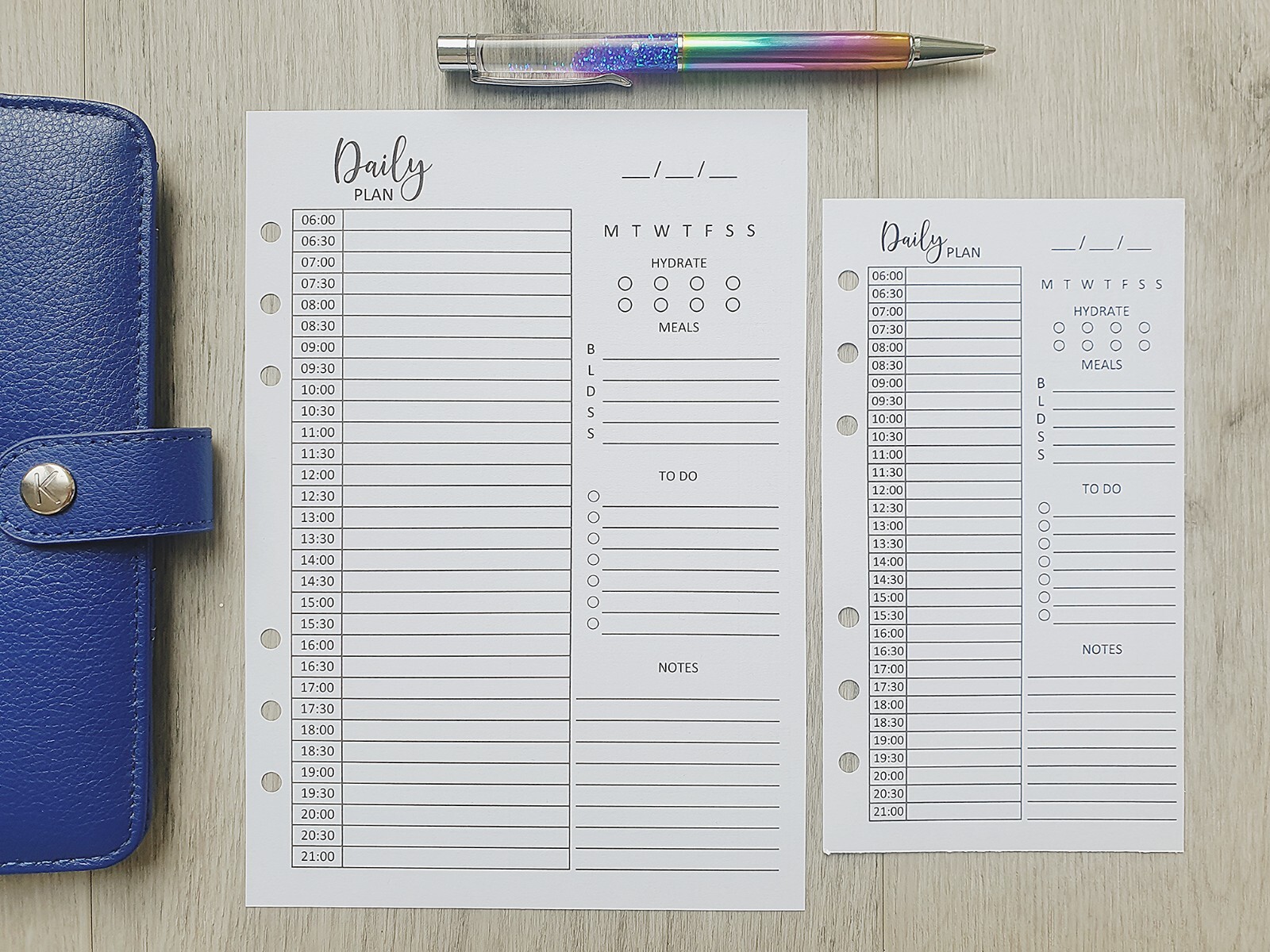 DAILY TIMED A5 Personal Planner Insert Refill Diary Kikki Filofax ...