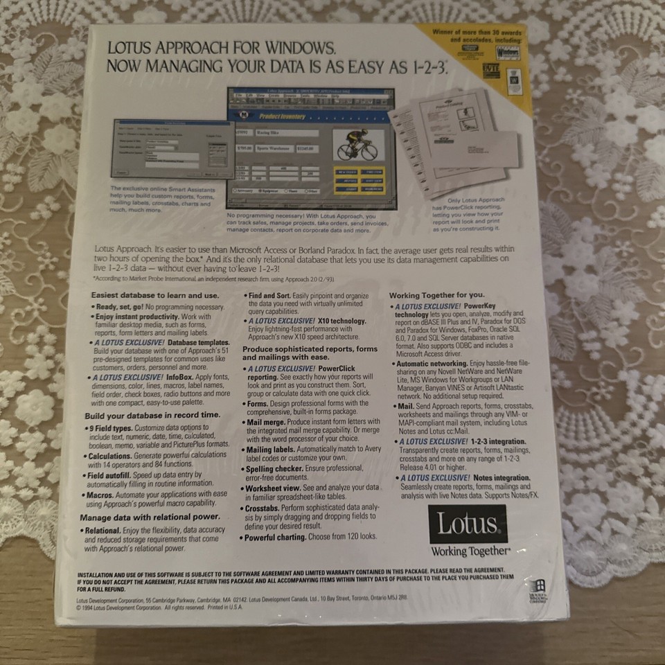 Lotus Approach Database for Windows Release 3 Evaluation Copy | eBay