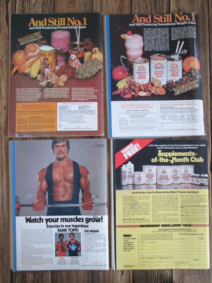 Lot 4 Muscle Builder & Power Bodybuilding Magazine 1970s Development ...