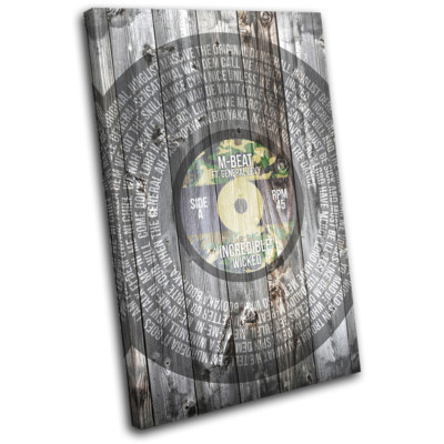 M-Beat Incredible Lyrics Vinyl Musical SINGLE CANVAS WALL ART Picture ...