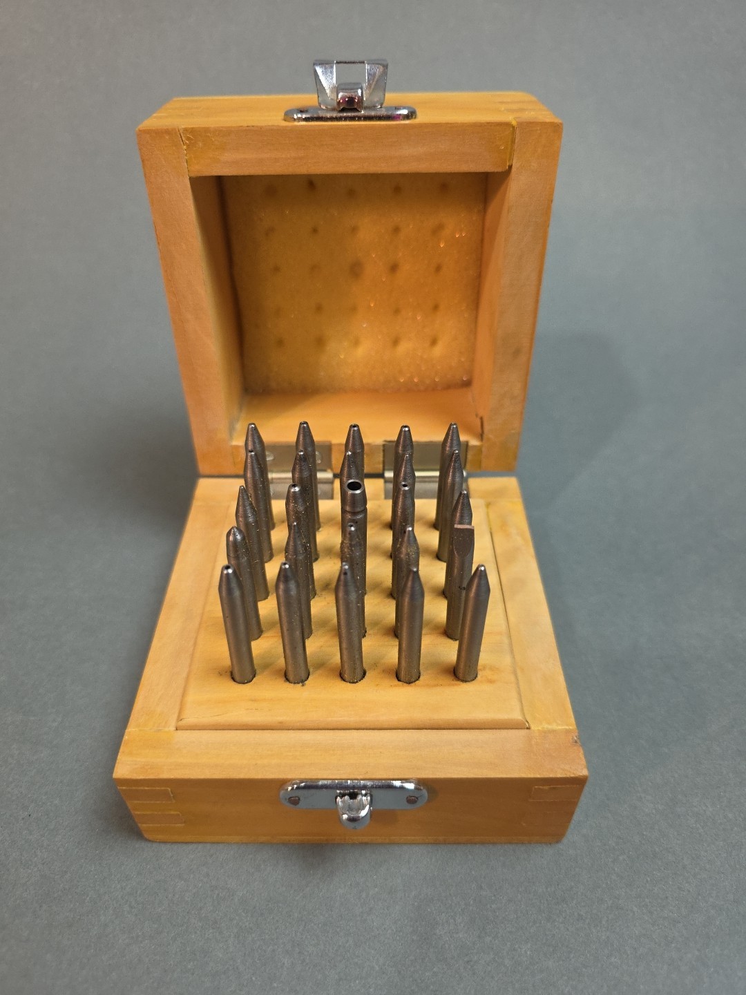 Watch Clock Makers Tool Punch Set Stake Anvil Set Of 25 In Wood Case | eBay
