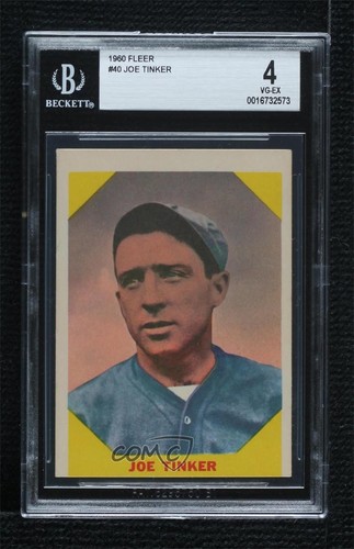 1960 Fleer Baseball Greats Joe Tinker #40 BGS 4 HOF | eBay