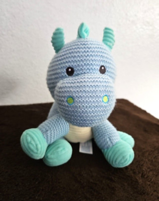 Hugfun Knitted Dragon Plush Stuffed Animal Blue Green Corduroy Small | eBay