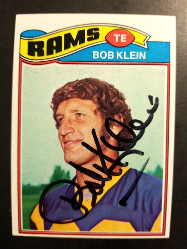 Bob Klein Los Angeles Rams 1977 Topps #343 Autographed Football Card | eBay