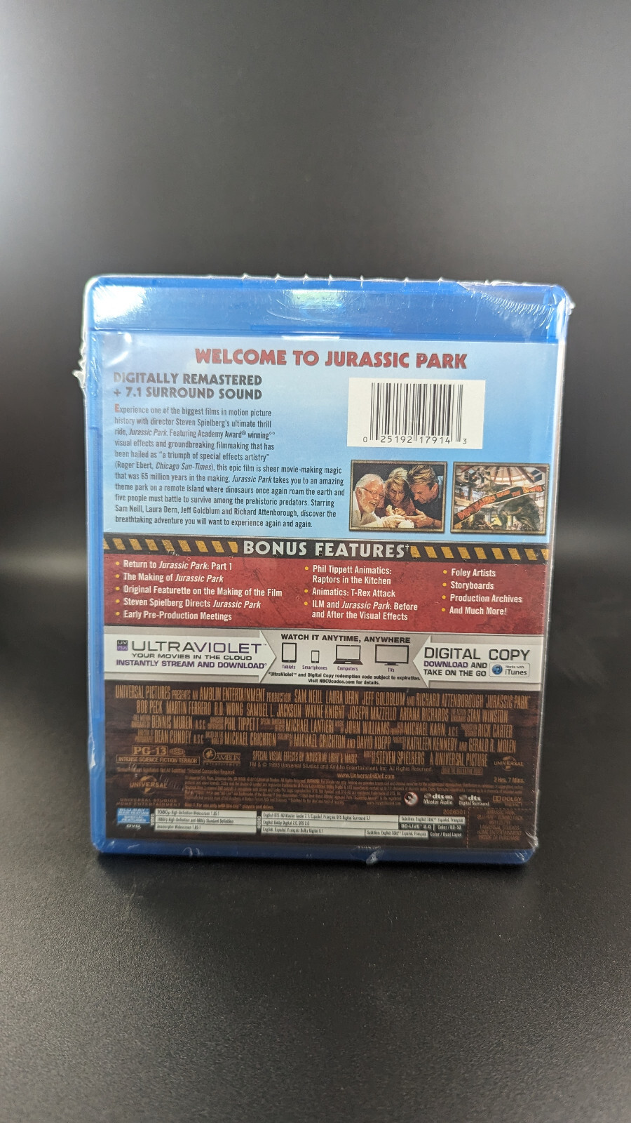 Jurassic Park (Blu-ray/DVD, 2013, 2-Disc Set, Includes Digital Copy ...