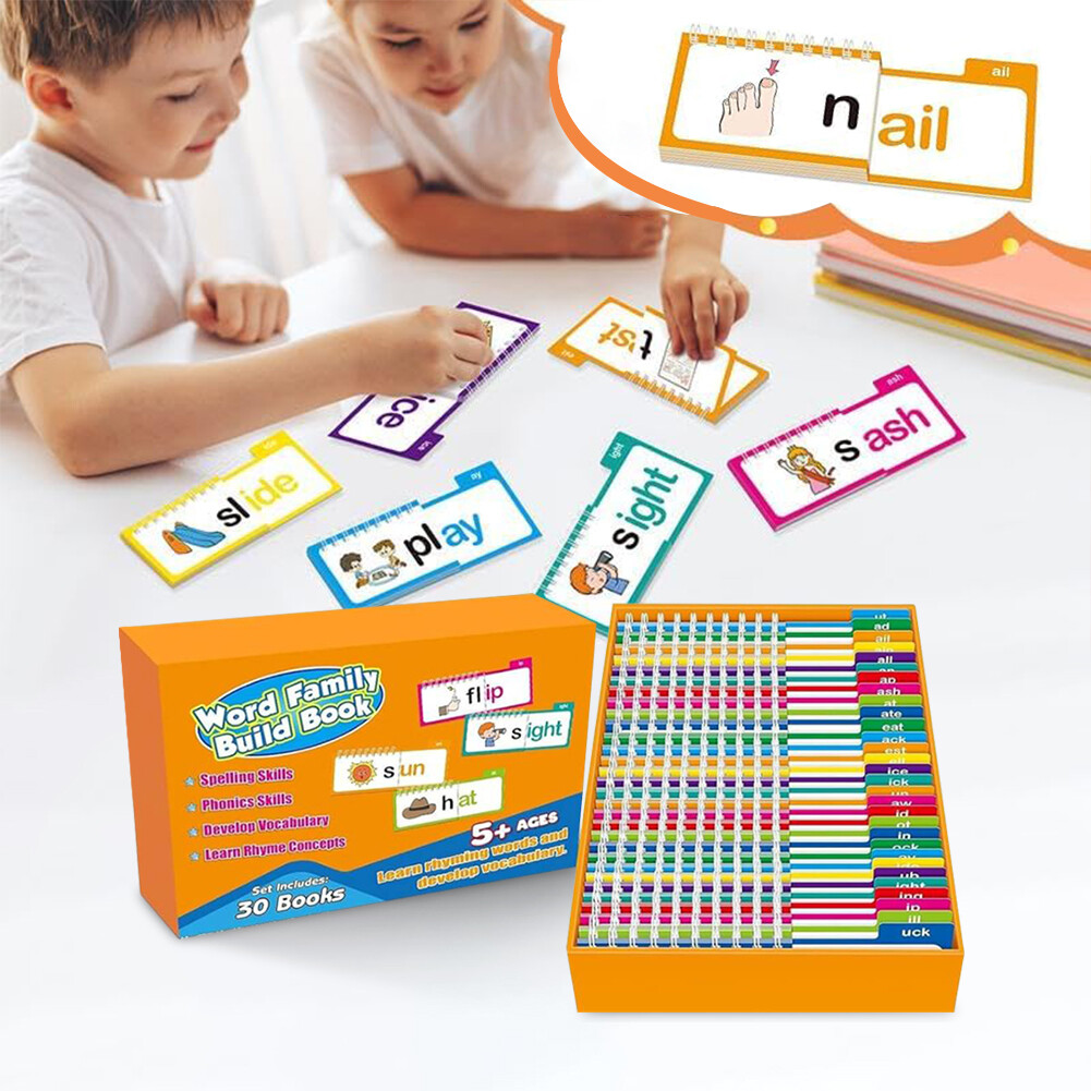 Interactive Reading Tools For Kids Read And Rhyme Flip Books - 30 Word ...