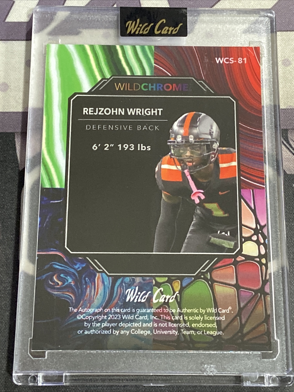 2023 Wild Card WILDCHROME REJZOHN WRIGHT RC AUTO RED #d 2/6 Rookie | eBay
