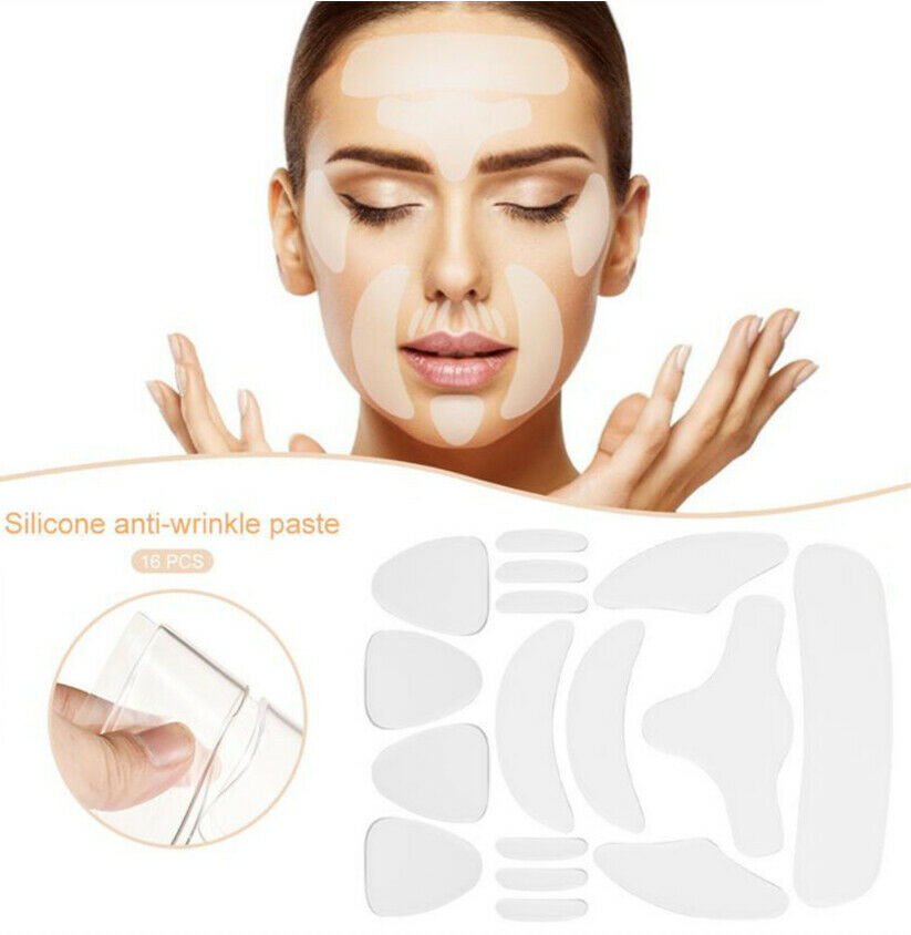 Reusable Anti Wrinkle Chest Neck Eye Face Pad Silicone Removal Patch ...