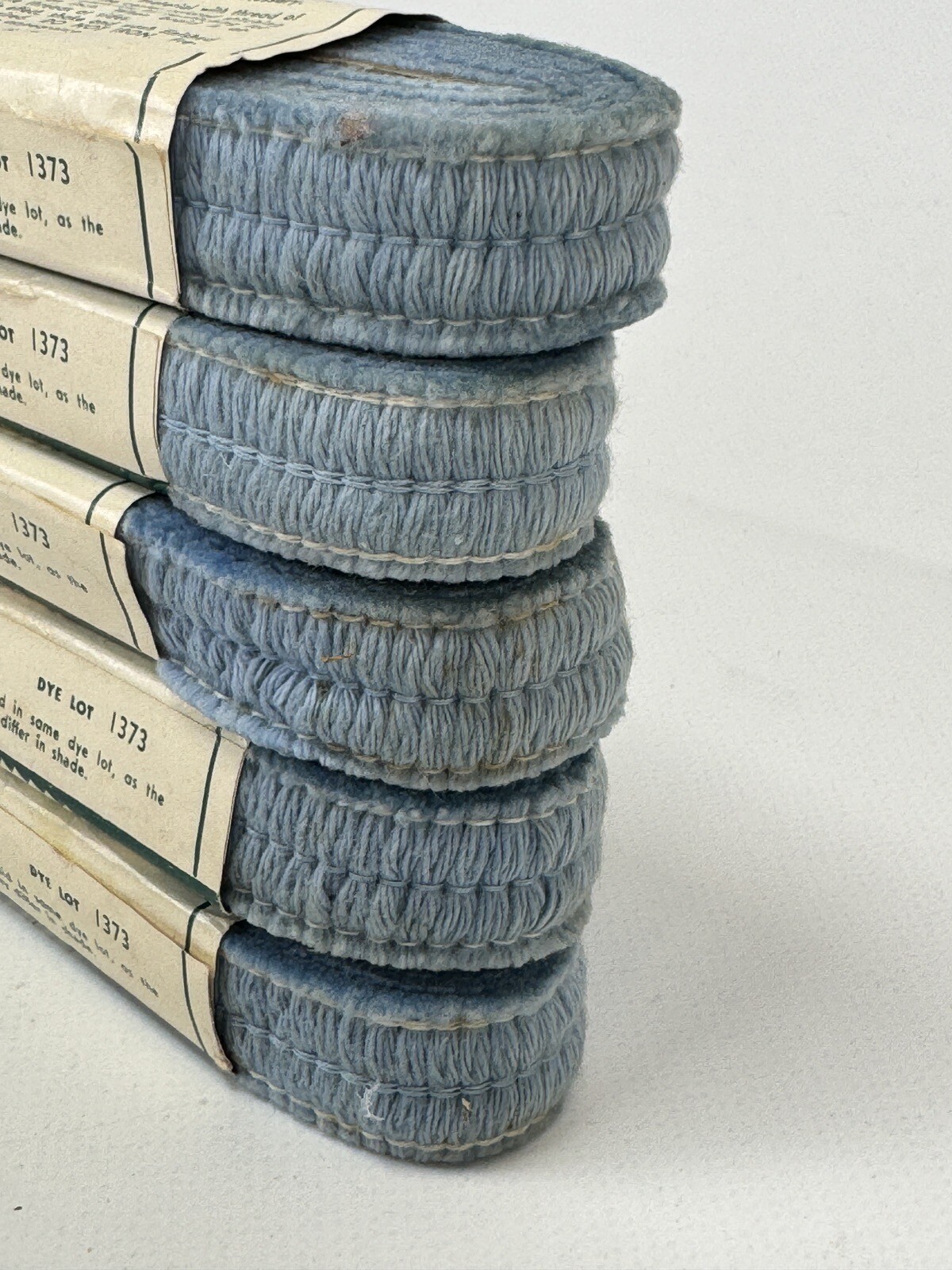 Vtg 40s Lorraine Chenille Jiffy Tuft Braid Lt Med Dk Blue Pink Lot of ...