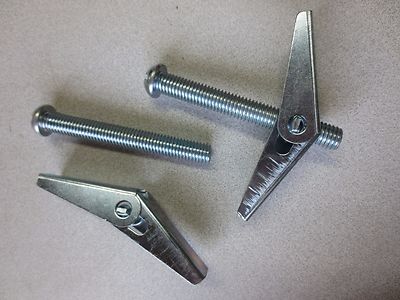 TOGGLE BOLTS / ANCHORS - 1/2" x 4" LONG - ROUND HEAD - NEW SURPLUS ...